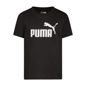 puma boys' no. 1 logo t-shirt, black, medium