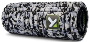 triggerpoint grid foam roller - multi-density exterior, rigid core - trusted by therapists and athletes - standard density, includes online instructional videos, 33cm, grey camo