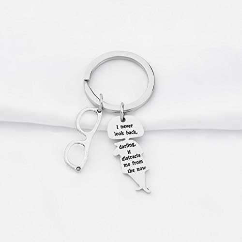 WSNANG Edna Movie Keychain I Never Look Back Darling it distracts from The Now Keychain Movie Lover Gift (keychain)