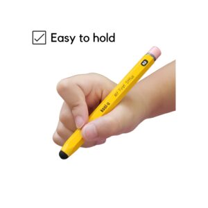 KOOL-U Stylus Pens for Kids, Hexagon Shaped Like a Real Pencil, Compatible with All Touch Screen Devices - Apple IPAD, iPhone, Samsung Galaxy Tab, Amazon Fire - 2 Pack