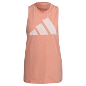 adidas women's sportswear winners 2.0 tank, ambient blush melange, x-small