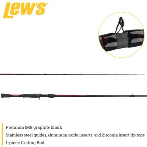 Lew's 7'-1 Med HVY Fast All Purpose Reaction Casting Rod , Maroon