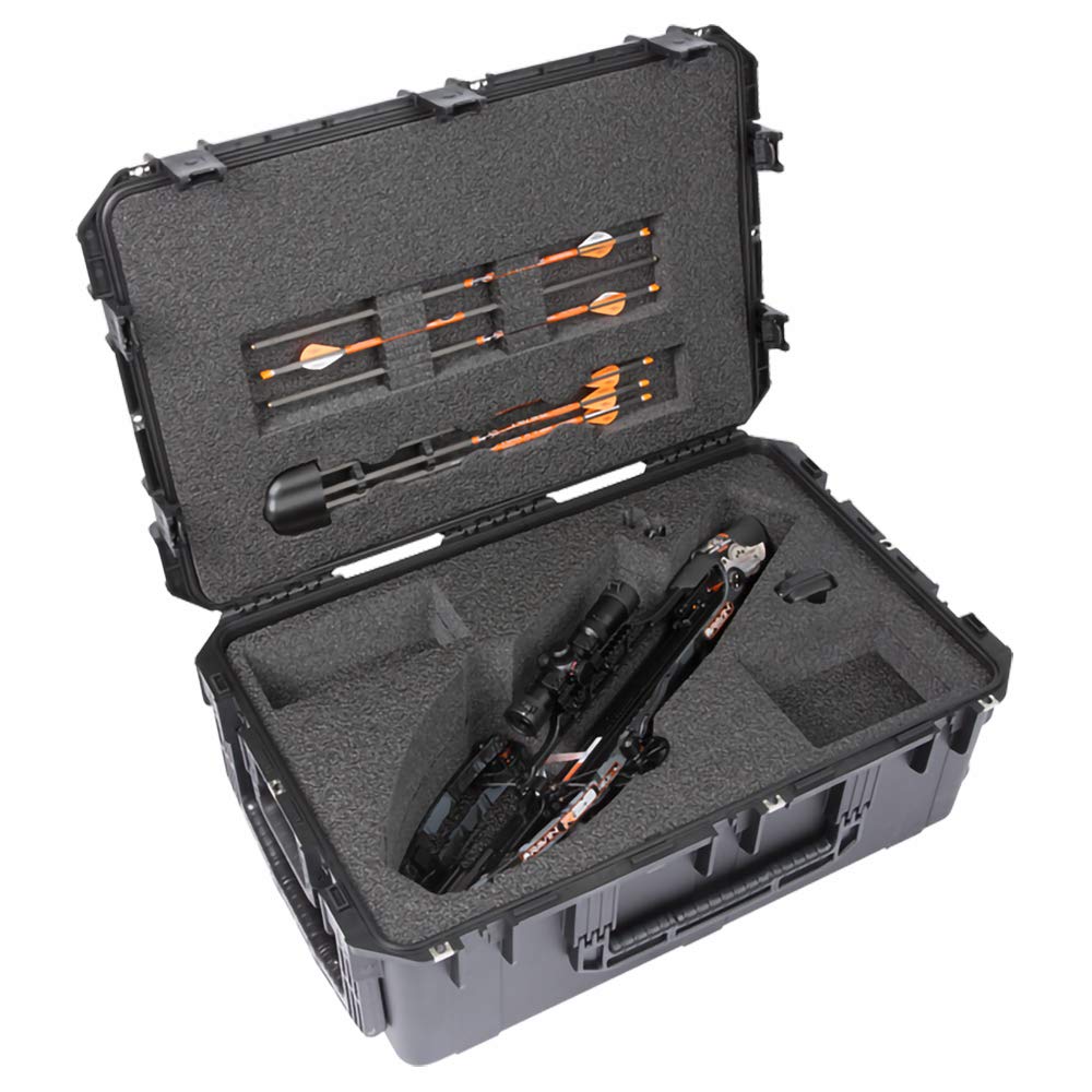 SKB iSeries Ravin R26 and R29 Heavy Duty Hard Shell Military Grade Crossbow Case with Rubber Cushion, Gasket, and Comfort Grip Handle, Black