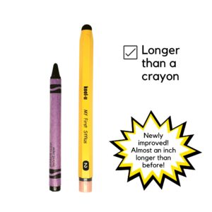 KOOL-U Stylus Pens for Kids, Hexagon Shaped Like a Real Pencil, Compatible with All Touch Screen Devices - Apple IPAD, iPhone, Samsung Galaxy Tab, Amazon Fire - 2 Pack