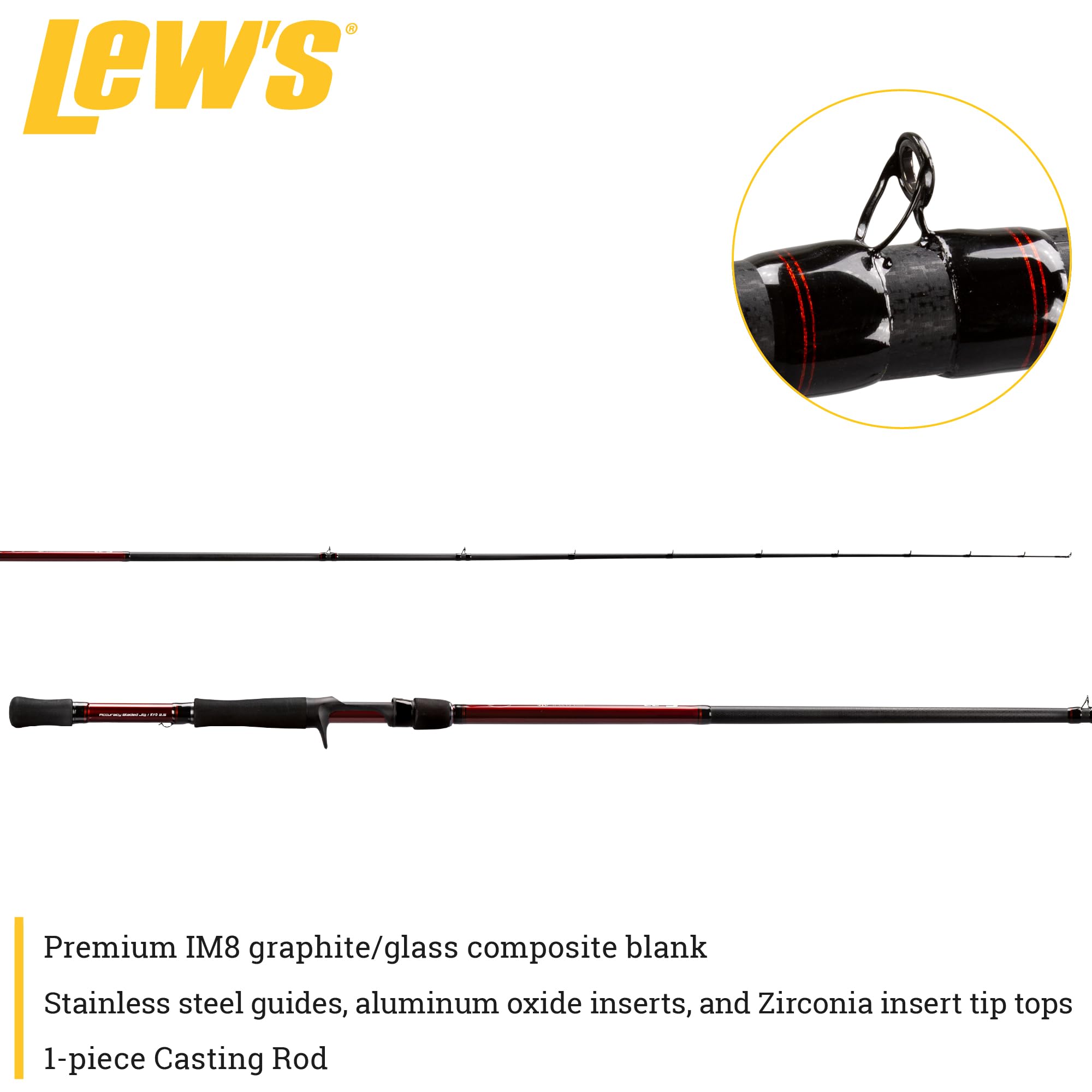 Lew's KVD Series Composite Casting 7'1" Accuracy Bladed Jig, Maroon