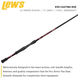 Lew's 7'-1 Med HVY Fast All Purpose Reaction Casting Rod , Maroon