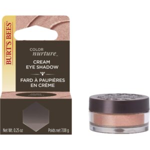 burt's bees color nurture cream eye shadow with buildable color to achieve desired intensity, rose cream – 0.25 ounce