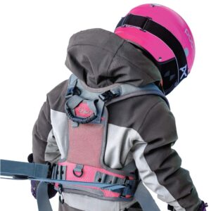 sklon ski and snowboard harness trainer for kids - teach your child the fundamentals of skiing and snowboarding - premium training leash equipment prepares them to handle the slopes (pink snowflake)