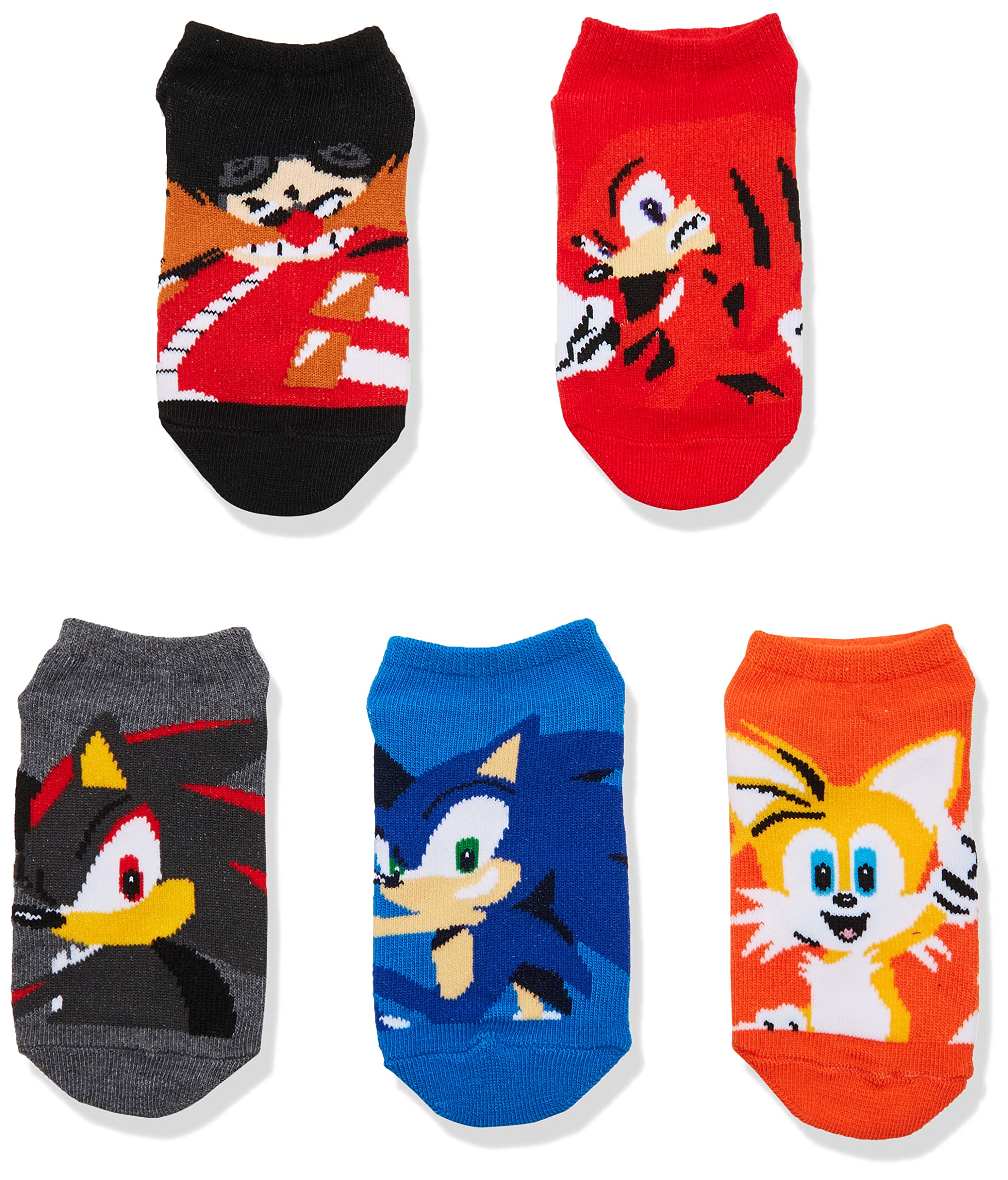 Sonic The Hedgehog Boys 5 Pack No Show Socks