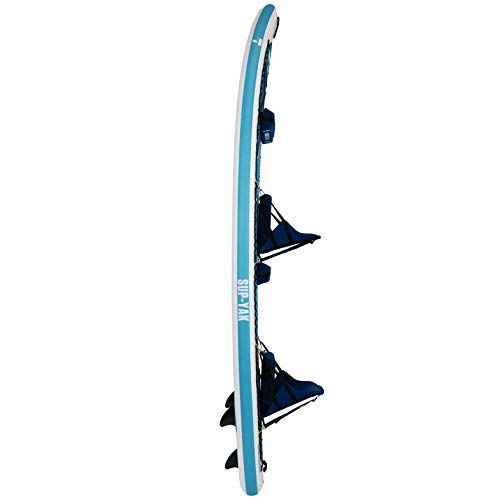 TAHE 11'6 Beach SUP-Yak 2-in-1 Tandem Inflatable Kayak + Paddle Board Complete Package,Blue