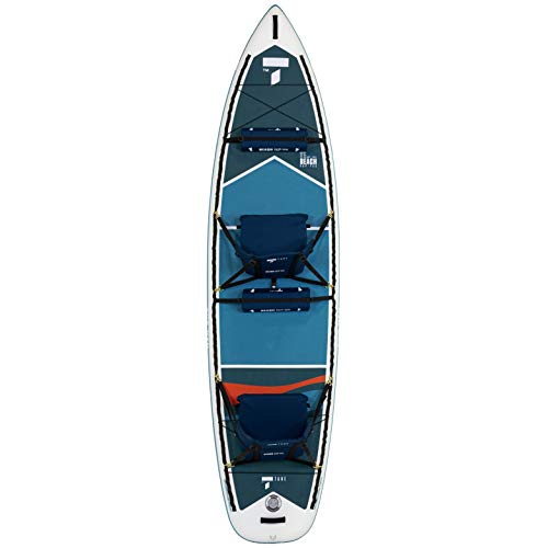 TAHE 11'6 Beach SUP-Yak 2-in-1 Tandem Inflatable Kayak + Paddle Board Complete Package,Blue