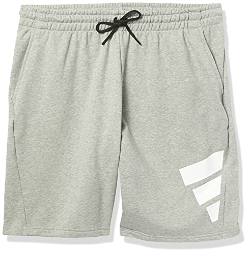 adidas Men's Sportswear Future Icons Three Bar Shorts, Medium Grey Heather, Small