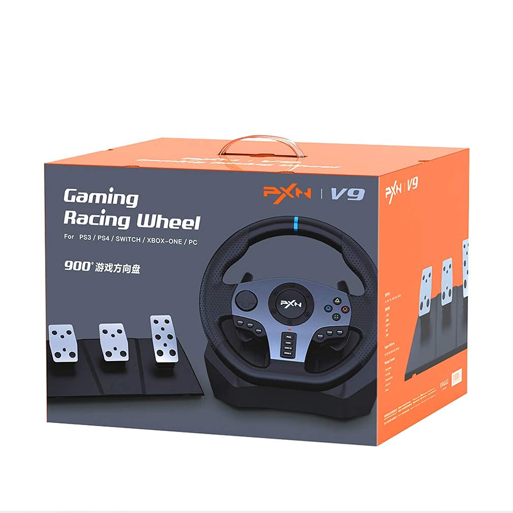 PXN Gaming Racing Wheel V9 Xbox Steering Wheel 270/900° Car Simulation with Pedal and Shifter, Paddle Shifters Driving Wheel for PS4, Xbox One, Xbox Series X|S, PC, Switch