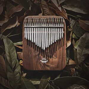 Hluru Kalimba 21 Key | Quality America Dark Walnut Wood Keyboard Thumb Piano | Calimba Musical Instruments | Professional Music Birthday Gifts