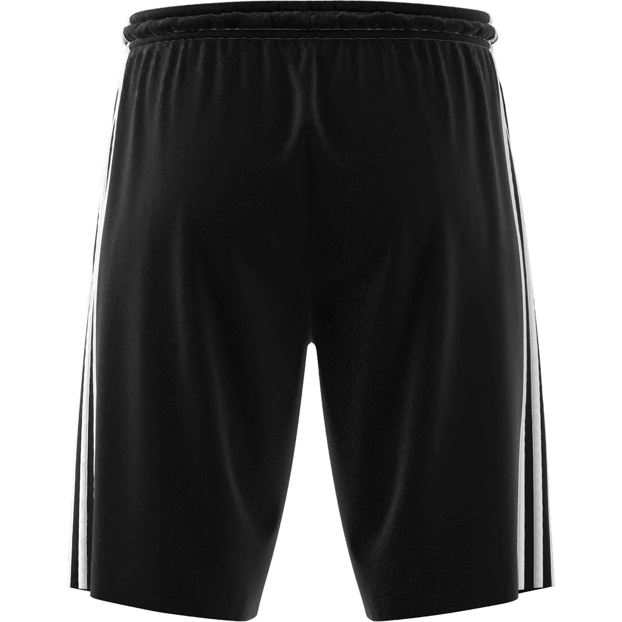 adidas Men's Warm-up Tricot Regular 3-Stripes Shorts, Black/White, Large