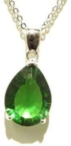 p61318 classic mt st helens green helenite may birthstone sterling silver pendant