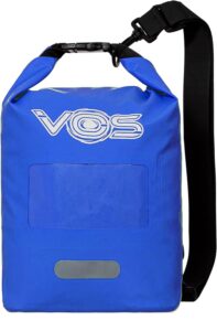 vos waterproof premium dry bag – 5l | all-purpose bag lightweight dry storage bag backpack for travel, swimming, boating, kayaking, camping, beach (blue)