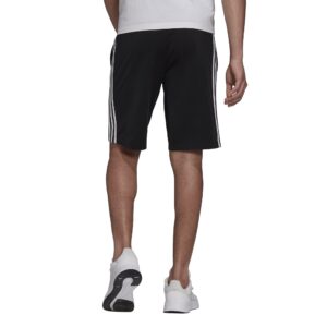 adidas Men's Warm-up Tricot Regular 3-Stripes Shorts, Black/White, Large