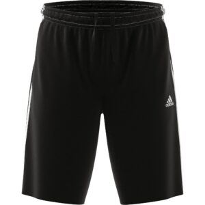 adidas Men's Warm-up Tricot Regular 3-Stripes Shorts, Black/White, Large