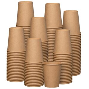 comfy package gusto [8 oz. - 300 pack] kraft disposable paper cups, hot coffee cups brown unbleached - eco-friendly cups (formerly