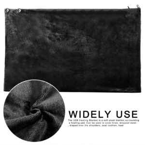 VKTY USB Heated Shawl and Lap Blanket Plush Electric Heated Throw Blanket Washable 3-Heat Setting Controller Portable Heated Blanket for Winter Home Office and Car