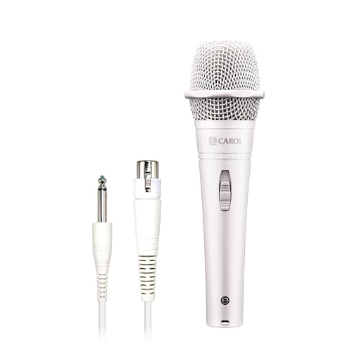 CAROL Dynamic Microphone with Unidirectional, E dur-916S, Optimized for All Vocal Applications, Minimizes Handling Noise Without Compromising Sound Quality (White Edition)