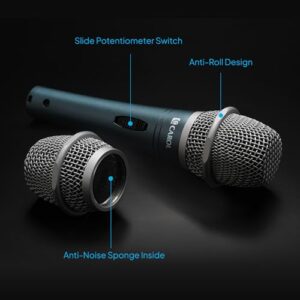 CAROL Dynamic Microphone with Unidirectional, E dur-916S, Optimized for All Vocal Applications, Minimizes Handling Noise Without Compromising Sound Quality (White Edition)