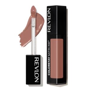 revlon liquid lipstick, face makeup, colorstay satin ink, longwear rich lip colors, formulated with black currant seed oil, 001 your go-to, 0.17 fl oz