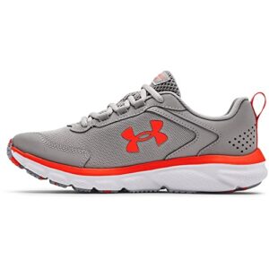 under armour women's charged assert 9 marble, gray wolf (101)/white, 9 m us