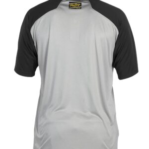 Rawlings Men's Standard Colorsync Polo, Grey/Black, Large