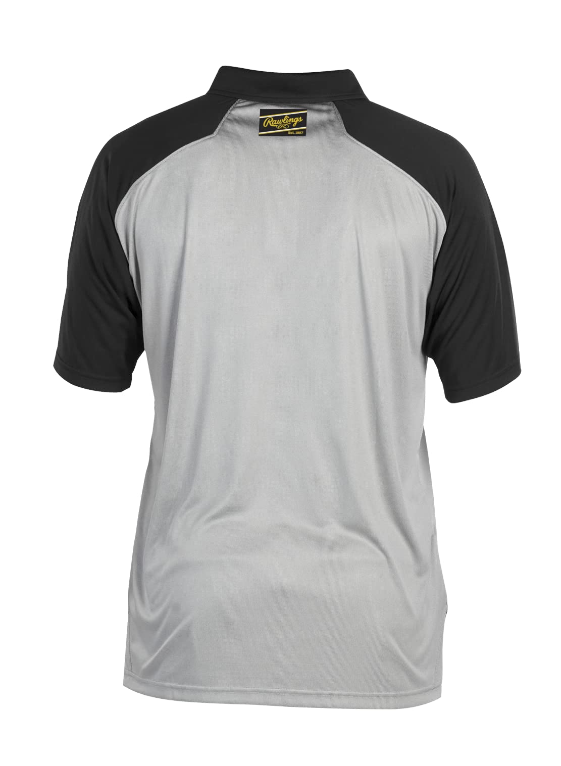 Rawlings Men's Standard Colorsync Polo, Grey/Black, Large