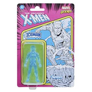 Marvel Hasbro Legends 3.75-inch Retro 375 Collection Iceman Action Figure Toy, Blue