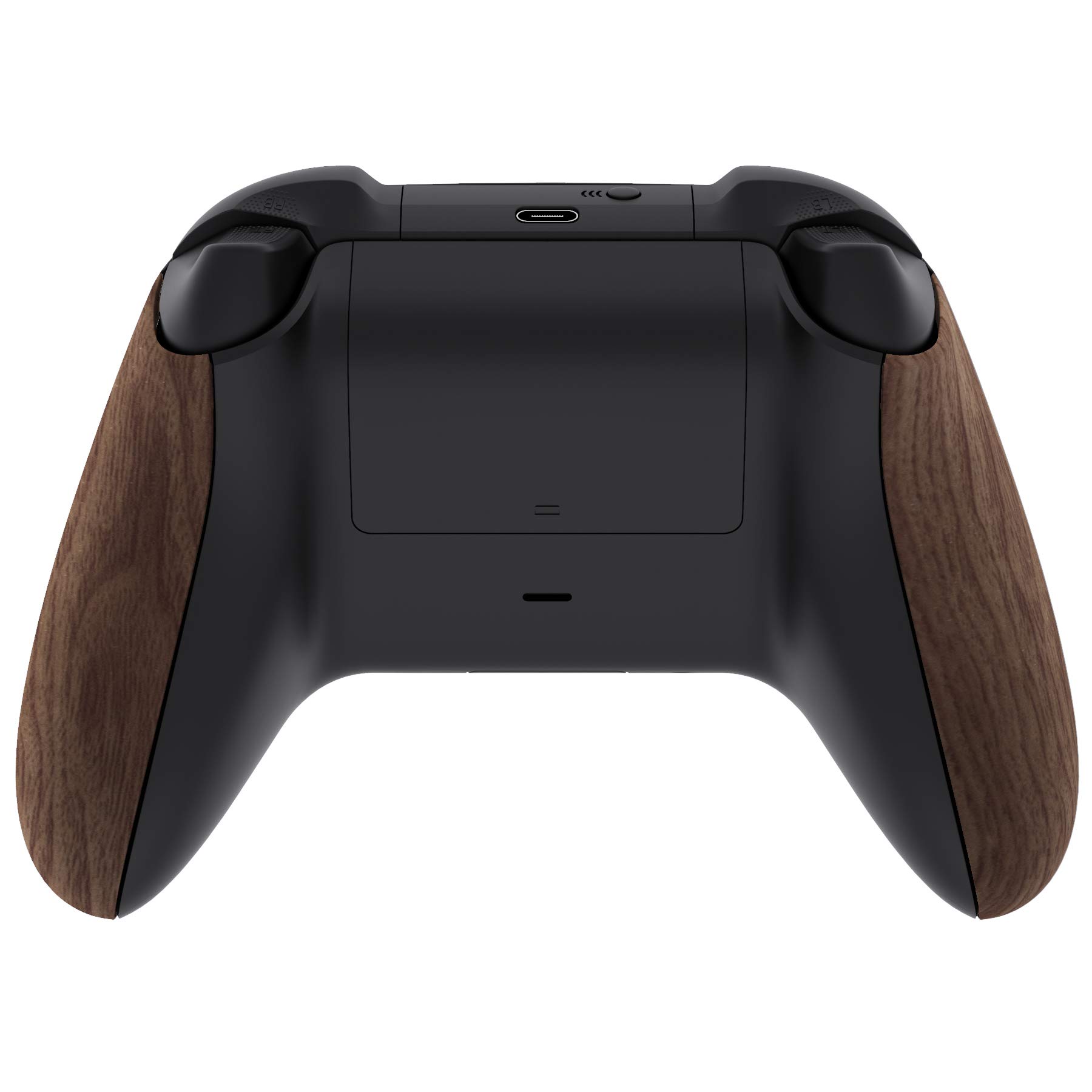 eXtremeRate Controller Grip for Xbox Series X & S, Wood Grain Soft Touch Comfortable Side Rails, Replacement Back Panels Accessories Rear Shell for Xbox Core Wireless Controller [Controller Excluded]