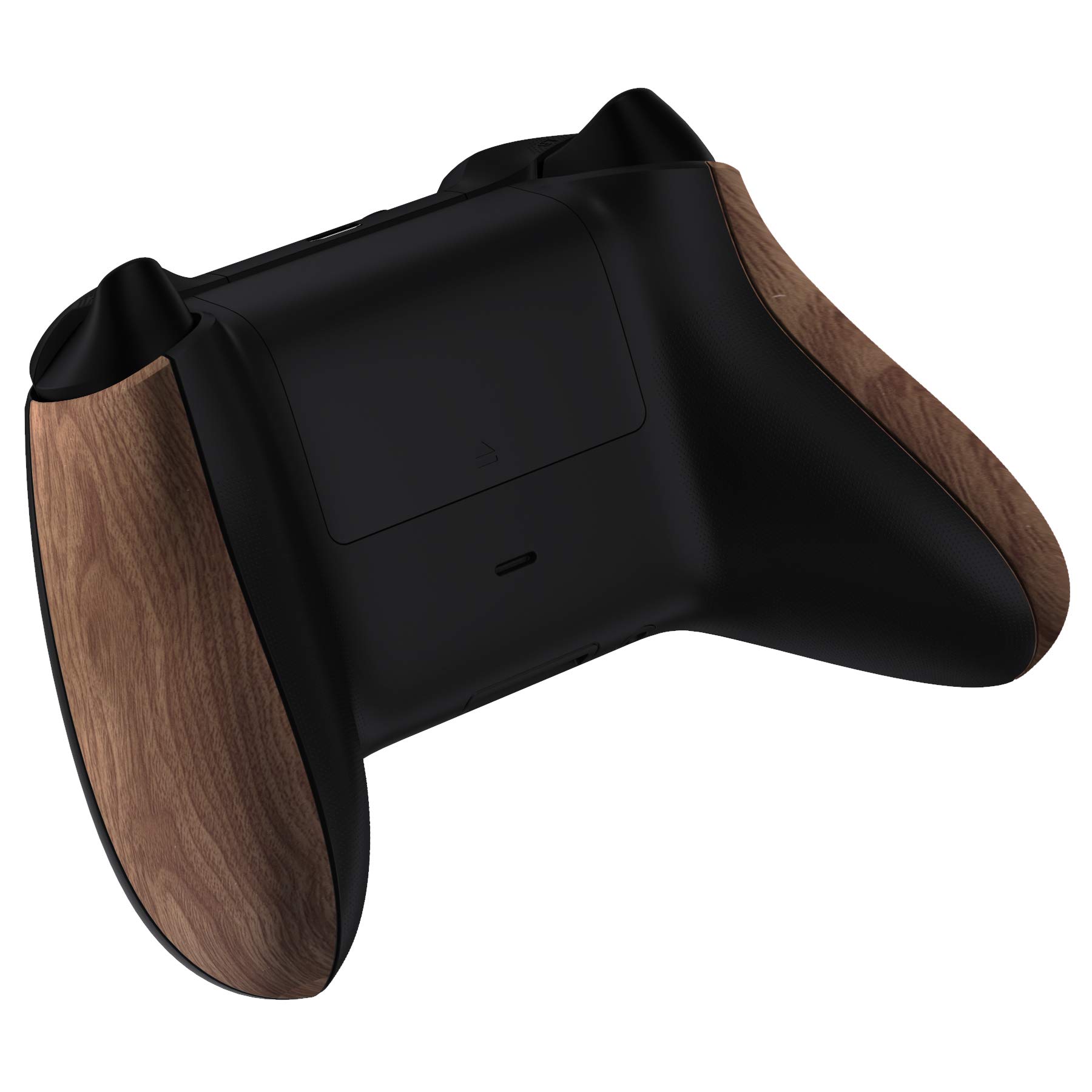 eXtremeRate Controller Grip for Xbox Series X & S, Wood Grain Soft Touch Comfortable Side Rails, Replacement Back Panels Accessories Rear Shell for Xbox Core Wireless Controller [Controller Excluded]