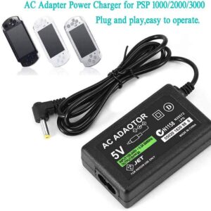 PSP Charger,TFSeven 5V 2A AC Wall Charger Compatiable for PSP Battery PSP-110 Sony Playstation 1000 1001 PSP Slim & Lite PSP-S110 2000 2001 3000 3001 Replacement AC Adapter