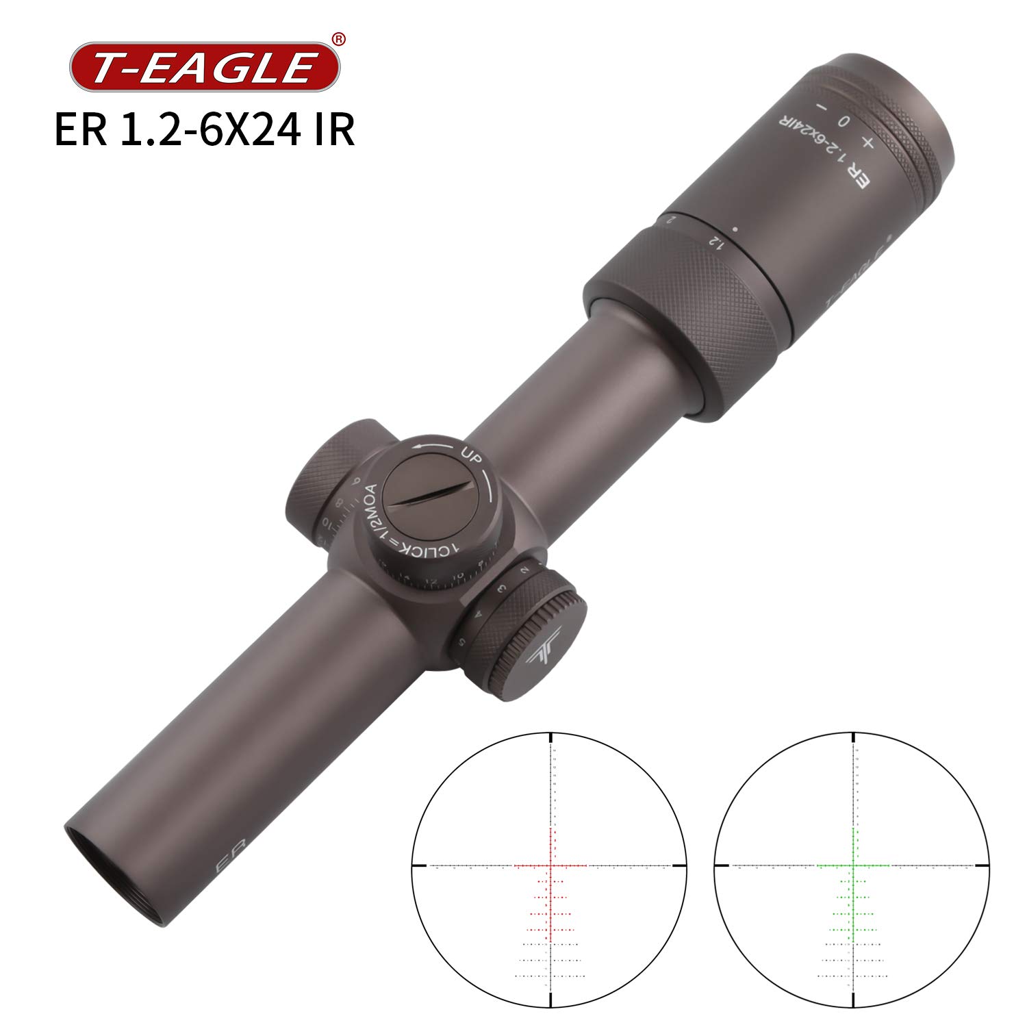 T-EAGLE Optics ER 1.2-6x24 IR SFP Hunting Riflescopes Second Focal Plane Rifle Scopes 30mm Main Tube