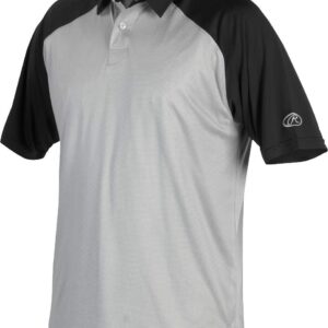 Rawlings Men's Standard Colorsync Polo, Grey/Black, Large