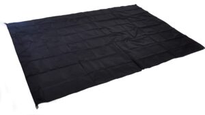 hongaga waterproof camping tarp for ground tent footprint and sunshade camping hiking for picnics (black-210x150cm)