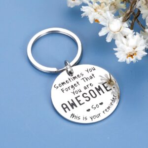 SYGUNAR Funny Inspirational Keychain Gifts Birthday Christmas Gifts for Women Men Best Friend BFF Him Her Thank You Gift for Coworker Boss Graduation Gifts for Daughter Son Students Key Chain