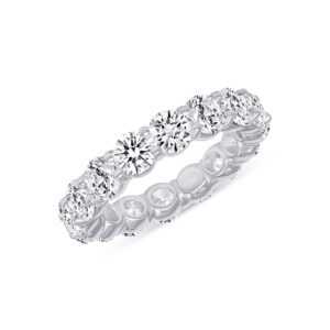 elegant 10k white gold 4.5 ct cz eternity band (size 11)