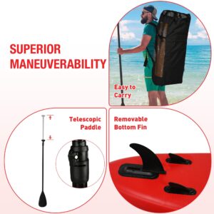 Inflatable Paddle Boards with Non-Slip Deck, Ultra-Light Stand Up Paddle Board Surf Board with Accessories & Carry Bag, Wide Stable Design for Adults and Youth