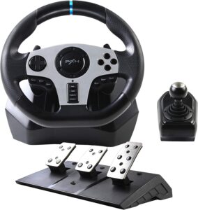 pxn v9 game racing wheels,270°/900°pc steering whee with pedals and shifter,support vibration and headset function,for pc xbox one, xbox series s/x,ps4, ps3,switch