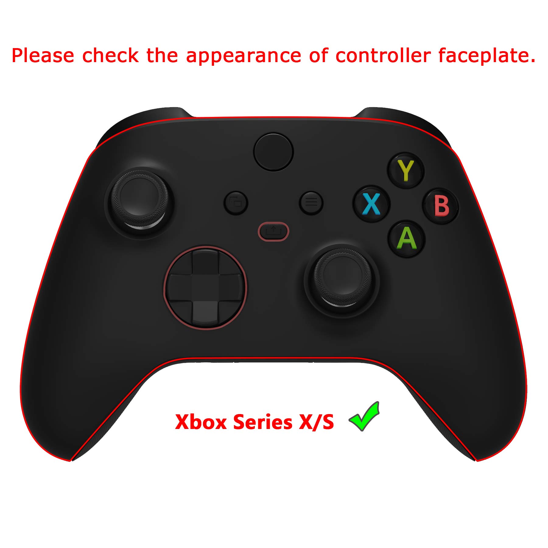 eXtremeRate Controller Grip for Xbox Series X & S, Wood Grain Soft Touch Comfortable Side Rails, Replacement Back Panels Accessories Rear Shell for Xbox Core Wireless Controller [Controller Excluded]