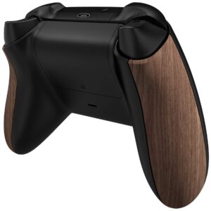 extremerate controller grip for xbox series x & s, wood grain soft touch comfortable side rails, replacement back panels accessories rear shell for xbox core wireless controller [controller excluded]