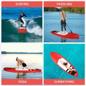 Inflatable Paddle Boards with Non-Slip Deck, Ultra-Light Stand Up Paddle Board Surf Board with Accessories & Carry Bag, Wide Stable Design for Adults and Youth