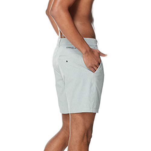 Speedo Men's Standard Swim Trunk Mid Length Hybrid Short, Monument, 34