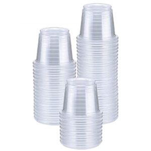 [400 count -1oz] disposable plastic shot glasses,clear small cups,condiment cups,condimentstasting, sauce, dipping, samples cups