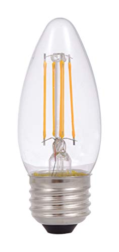 SYLVANIA LED TruWave Natural Series Candelabra Light Bulb, 40W Soft White Medium Base, Dimmable, Clear, Blunt Tip - 2 Pack