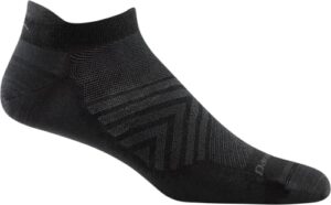 darn tough men's run no show tab ultra-lightweight running sock (style 1033) - black, large