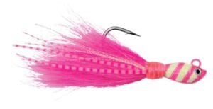 spro fishing spbjzcp-1 power bucktail zebra crazy pink 1